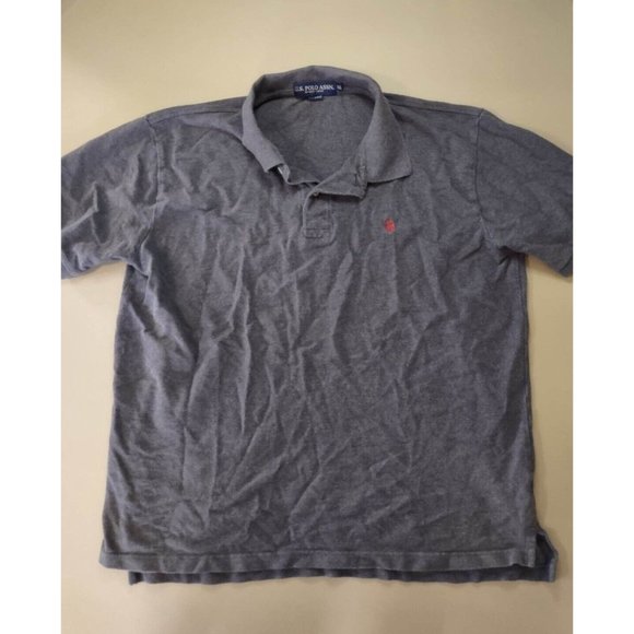 Shirts | Us Polo Assn Gray Short Sleeve Collared Polo Shirt Sz Xl ...